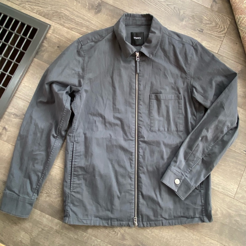Theory Jacket Tech Precision Bomber Zip Up M - Gem